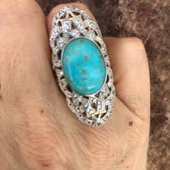 Dallas Prince | Jewelry | Dallas Prince Turquoise Topaz Split Shank ...